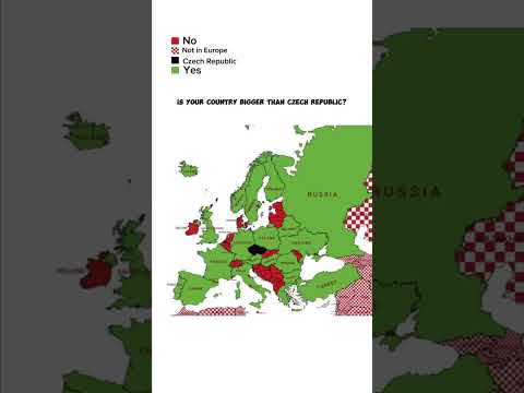 Is your country bigger or smaller than Czech Republic? ๐จ๐ฟ#dejodber #maps #shorts #czech #dejlike