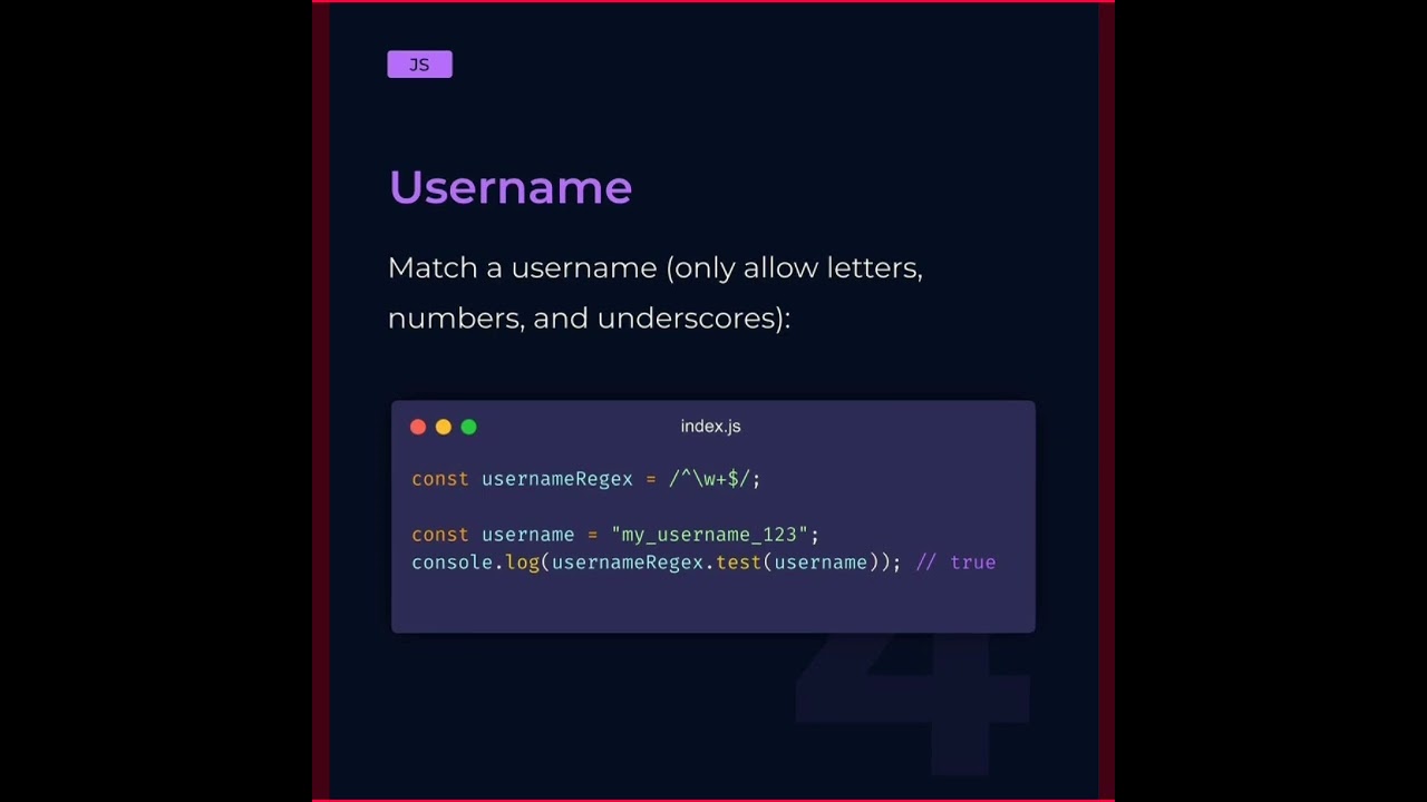 5 Useful Regex tips you can use it into your project || JavaScript  #regex #Reactjs #coding