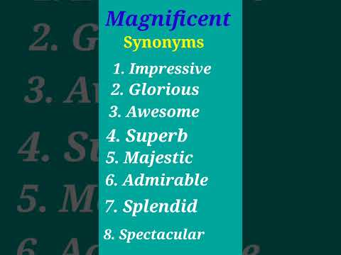 Magnificent Synonyms ll #shorts