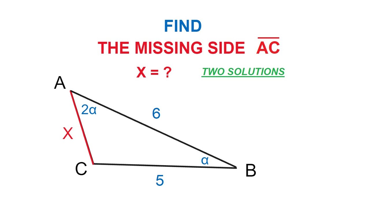 FIND THE MISSING SIDE | Geometry Challenge | 2 solutions