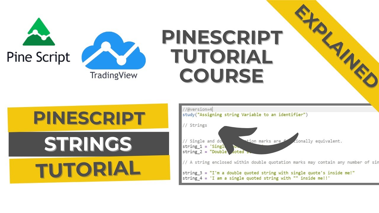 Pinescript strings | Pine script Course | Lesson 6