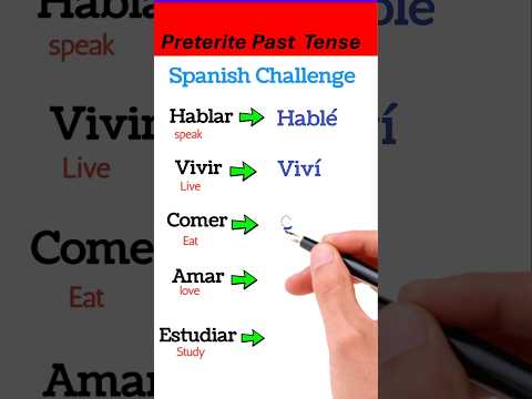 Preterite Past Tense In SPANISH #spanglish #vocabulary #learnspanish