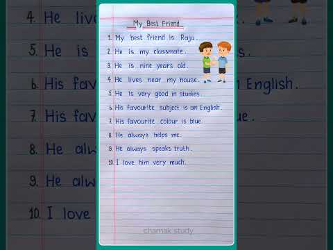 10 lines on my best friend in english | Essay on my best friend | My Best Friend Essay #shorts