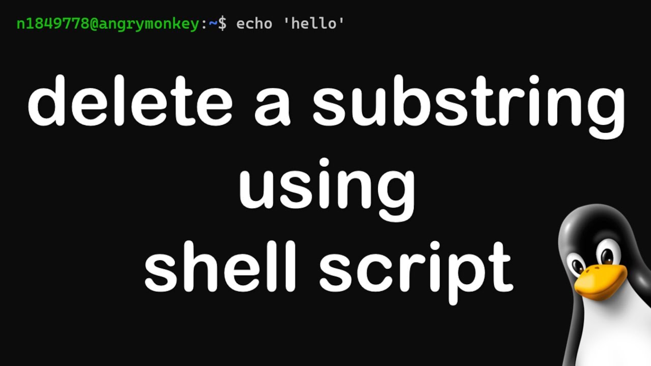 How to delete a substring using shell script