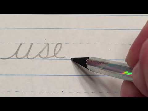 How to write "use" in cursive