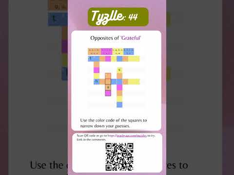 Learn Words with Tyzlle 44: Opposites/Antonyms of 'GRATEFUL'