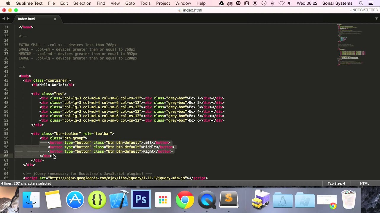 Bootstrap 3 Tutorial 17 - Button Group Toolbar
