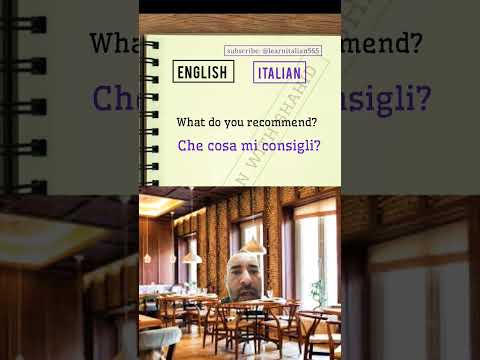 italian conversation (in restaurant)