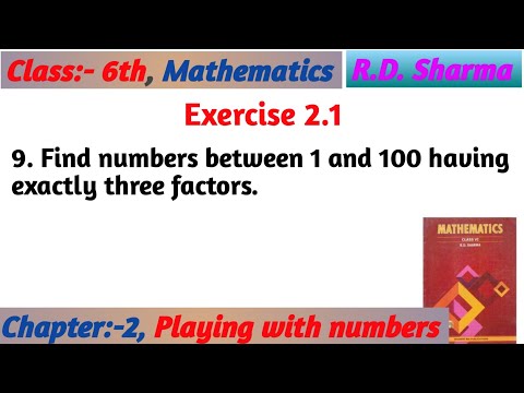 Find numbers between 1 and 100 having exactly three factors.