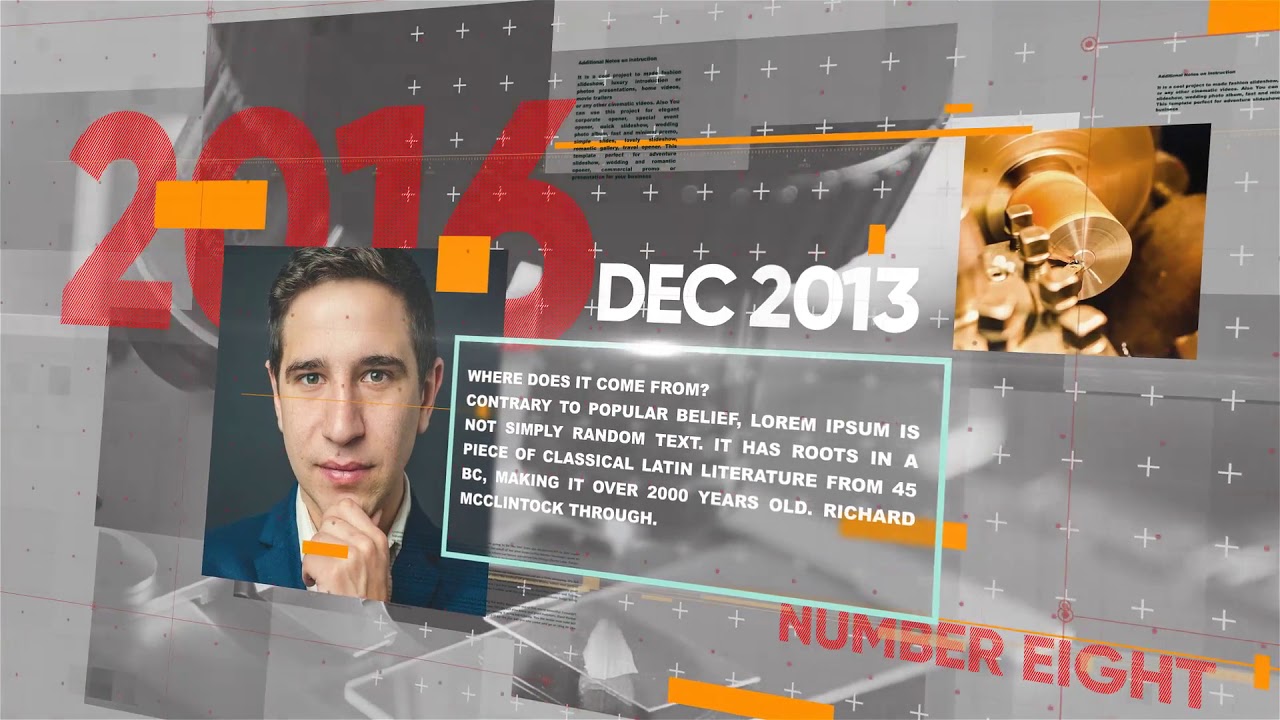 After Effects Templates Corporate Timeline Slideshow
