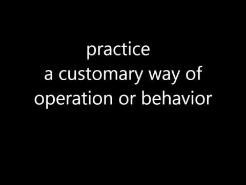 Meaning Of The Word Practice