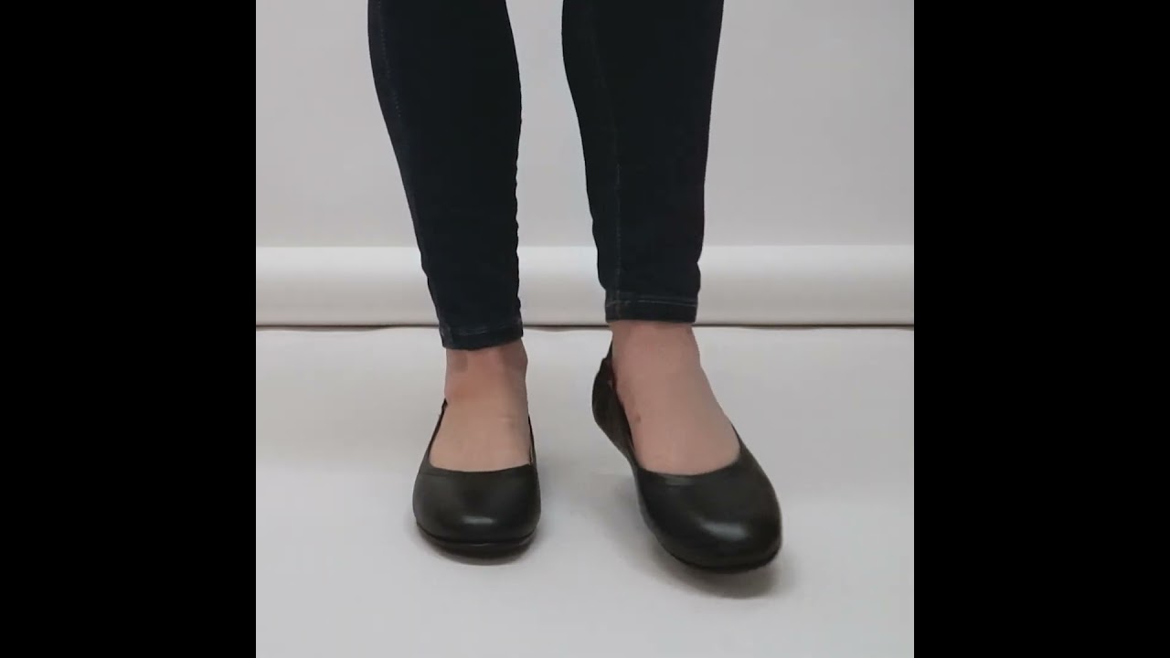 FITFLOP ALLEGRO Ladies Leather Ballerina Shoes Black| Shuperb™