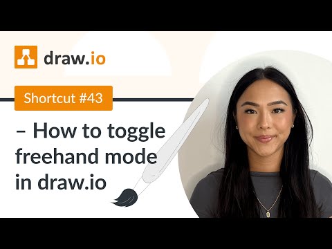 Shortcut #43 - How to toggle the freehand mode in draw.io