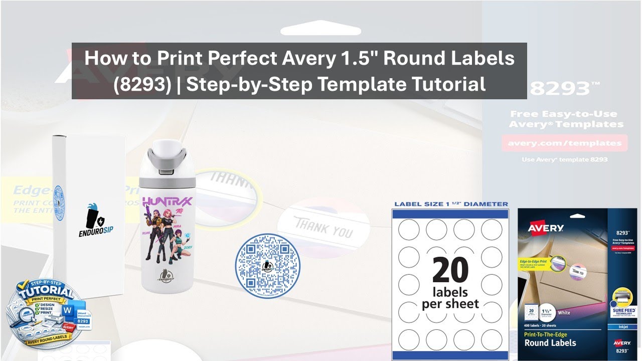How to Print Perfect Avery 1.5″ Round Labels (8293) | Step-by-Step Template Tutorial