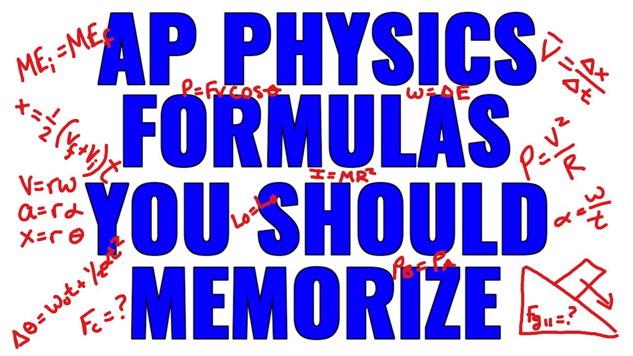 10 Formulas You Should Memorize For AP Physics 1 Exam