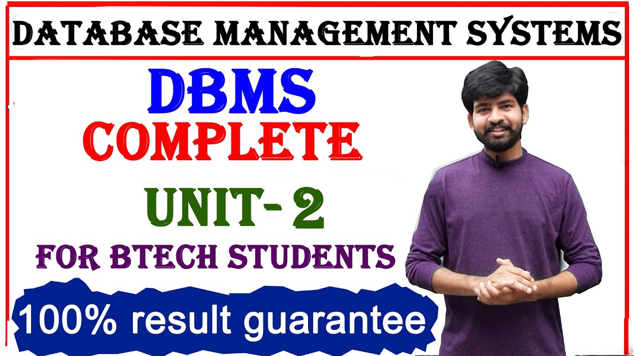 dbms complete unit 2 | database management systems | DBMS | unit 2