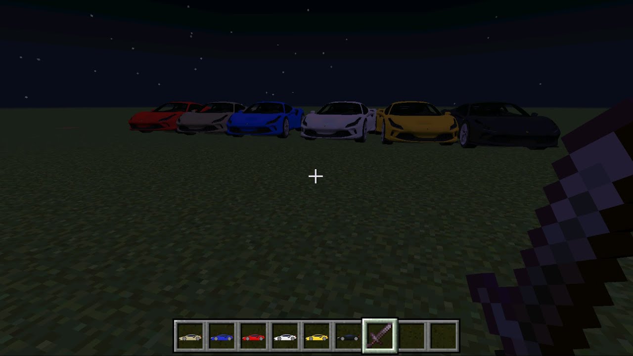 I downloaded a Ferrari mod in Minecraft to drive it. #minecraft