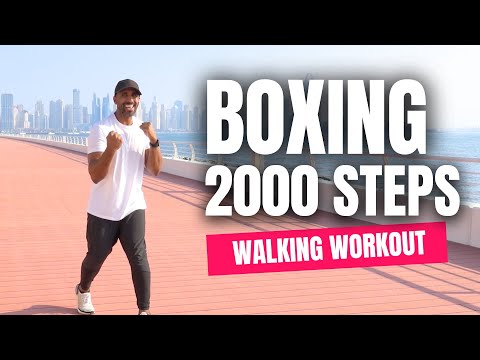 15 Min Boxing Walking Workout | 2000 steps | Boxercise