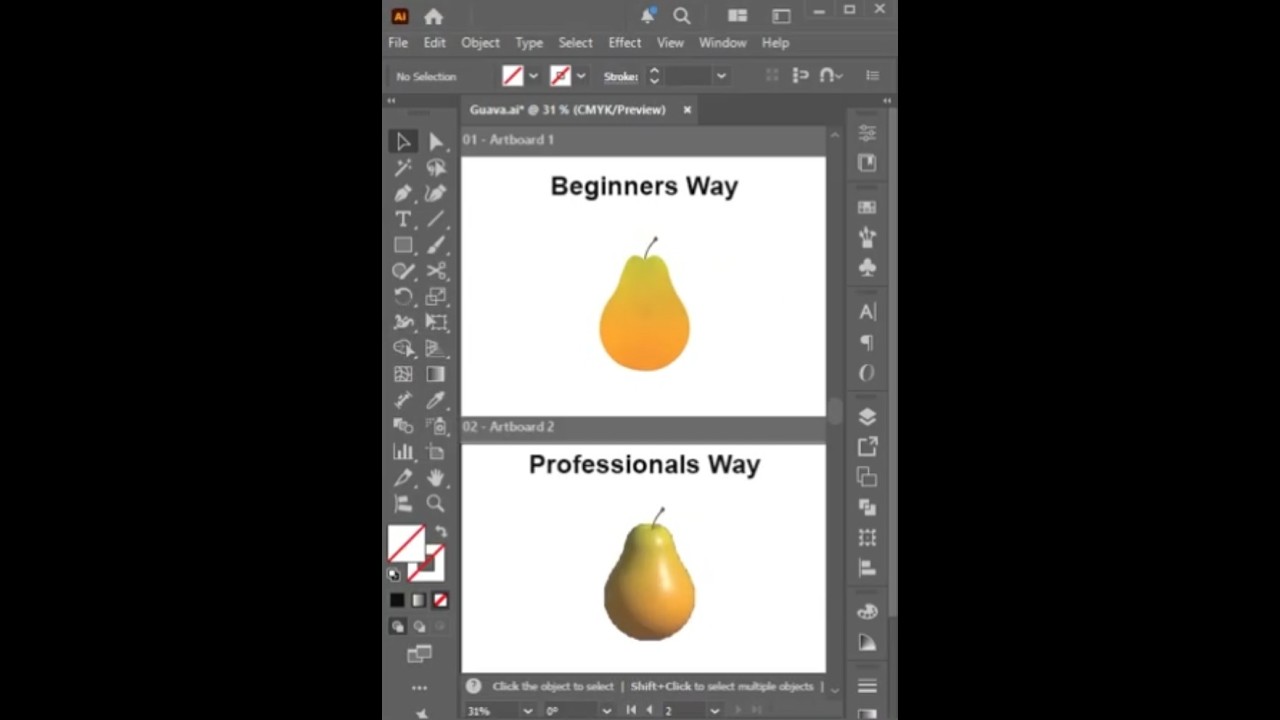 Illustrator Design Tutorial with Realistic 3D Effect Guava | #adobe #tutorial #illustrator