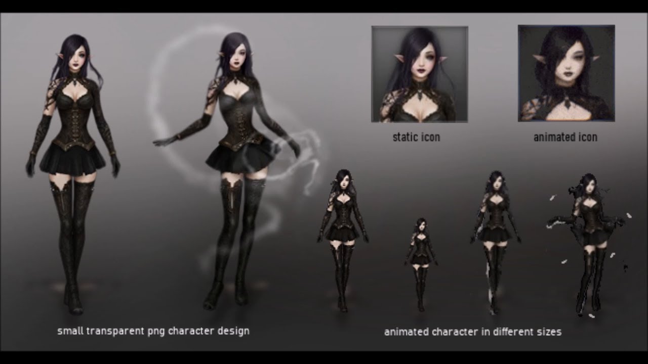 DeviantART pixel art adoptable set contents - Elven Wind Enchantress
