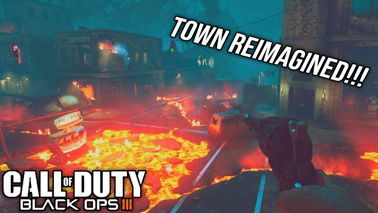 Black Ops 3 Zombies - Town Reimagined... Best Remastered Zombies Map Ever! (Custom Map Mods)
