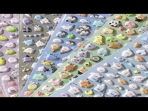 Kawaii Animals 3D Puffy Stickers Cute Cartoon Scrapbooking Sticker DIY Journal Stationery Sticker De