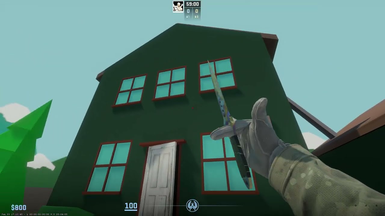 Skeleton Knife Case Hardened Phase 3 Blue Gem