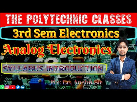 Analog Electronics ::: 3rd Semester ::: Syllabus Analysis :: Electronics Engg