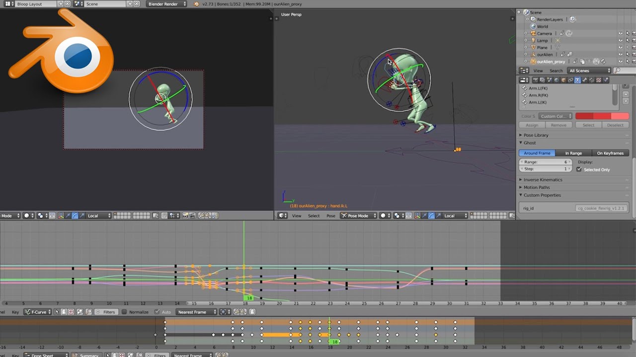 Blender Tutorial: Animating with Onion Skin and Motion Path