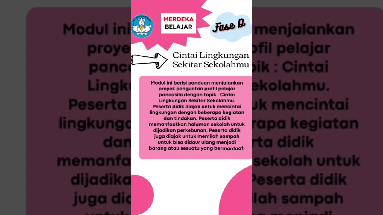 Modul P5 Tema : Gaya Hidup Berkelanjutan