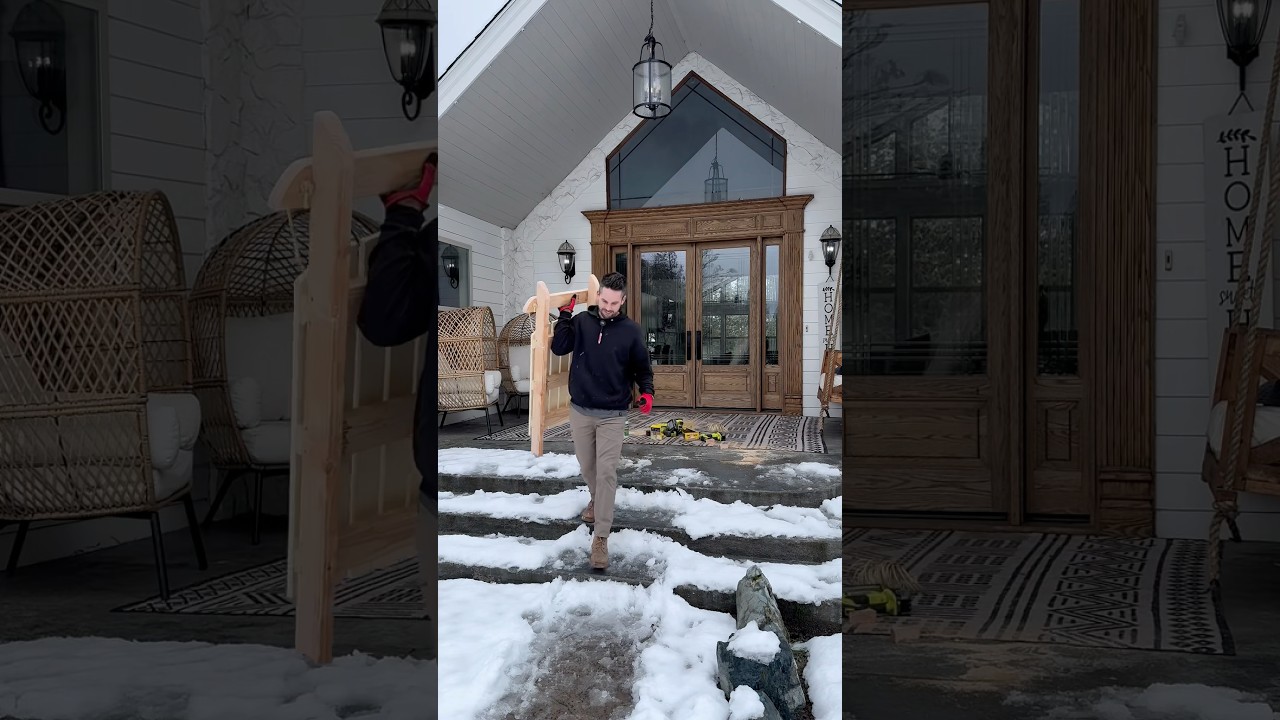 When you don’t have a sled, but you have left over wood… #diy #sled #snowday