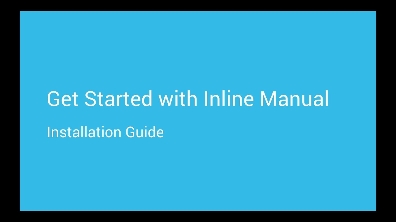 Installation guide for Inline Manual
