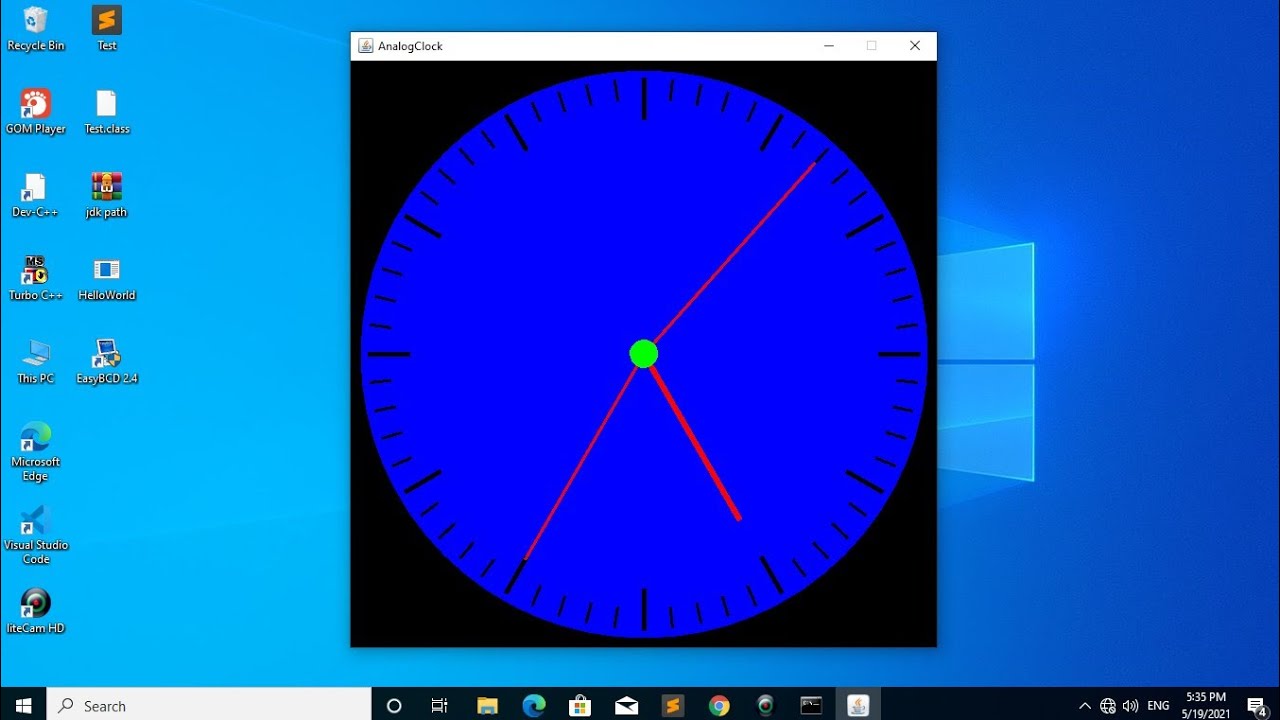 Java swing analog clock | KjTechProjects