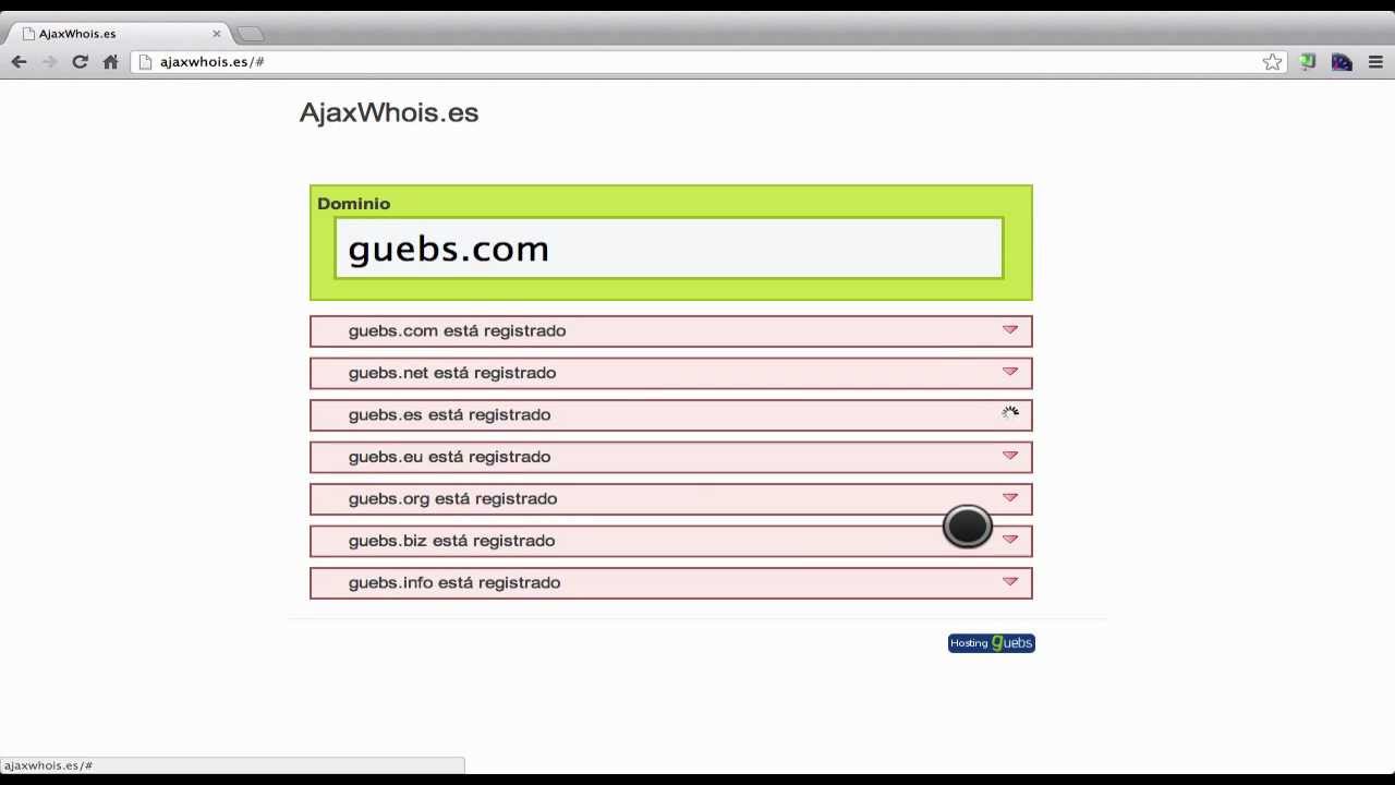 Como consultar whois de un dominio