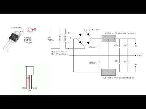 7805 Voltage Regulator - Circuit Construction & Working