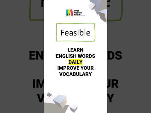 Feasible - Learn English Vocabulary EASILY [DAILY WORDS] #ielts #toefl #vocabulary #words #gre