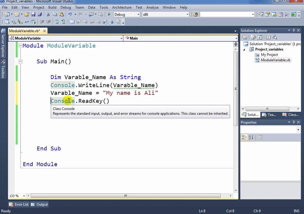 014 variable declaration and assignment- vb.net 2010 | كورس Visual ...