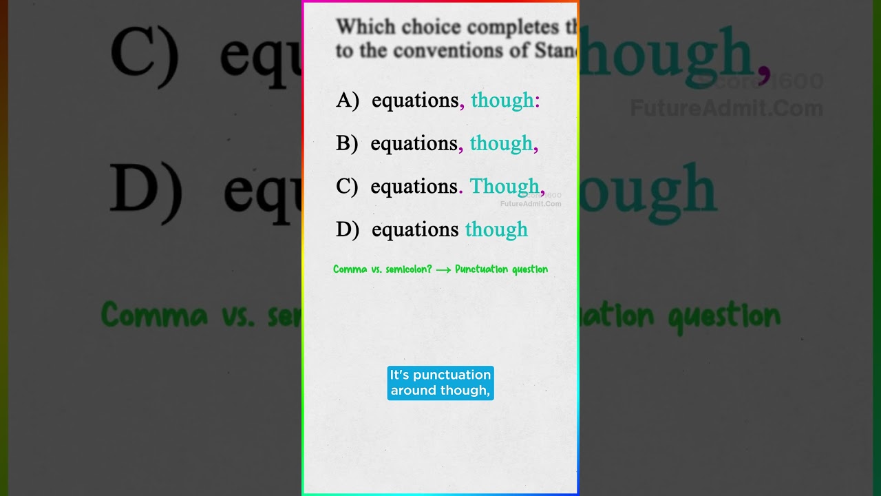 The secret to answering SAT grammar questions quickly