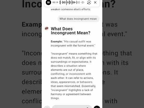 What Does Incongruent Mean?