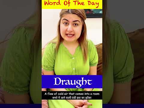 Do You Know The Word " Draught" #pronunciation #englishconversation #languagelearning