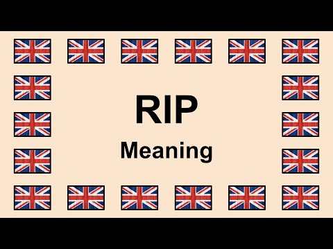 Meaning of RIP in English 🇬🇧