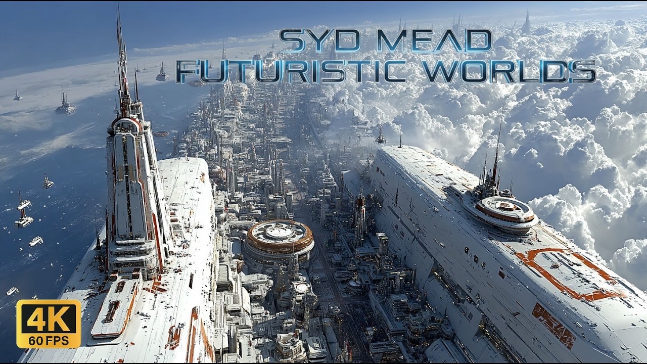 FUTURISTIC WORLDS:  Syd Mead Inspired, AI Short Film, AI Generated, Landscapes, 4K