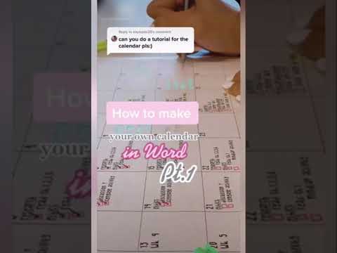 How to make your own calendar .. !