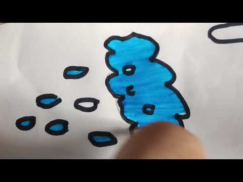💧 Easy Blue Water Splash Drawing for Kids | Fun & Simple Art Tutorial ✍️