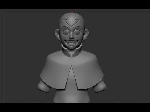 Preparing a Zbrush Model for 3d printing - Aang from Avatar the Last Airbender