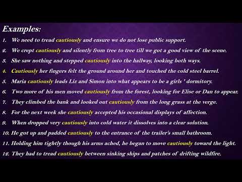 Cautiously Meaning with Examples