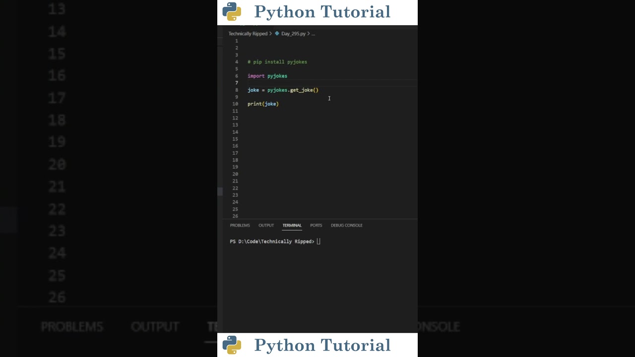 This Python Library Tells Jokes | Python Tutorial