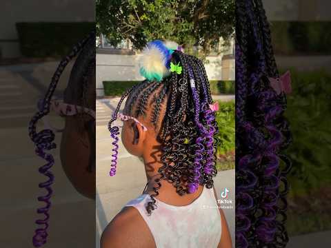 Fun braided ponytail for kids @ absolutebraids