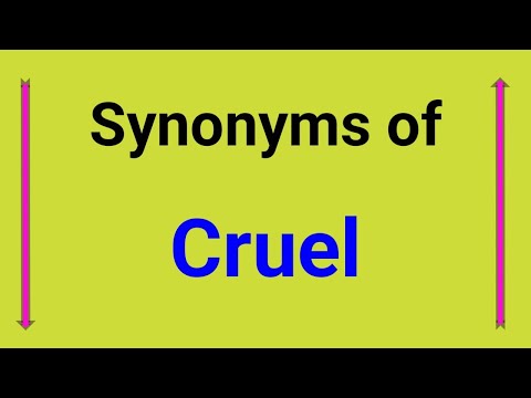 Synonyms of Cruel | Cruel Meaning | Similar meaning of Cruel