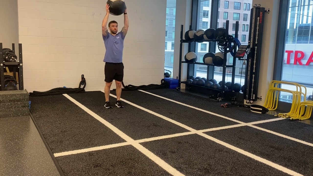 Split Squat Snapdown with Medball